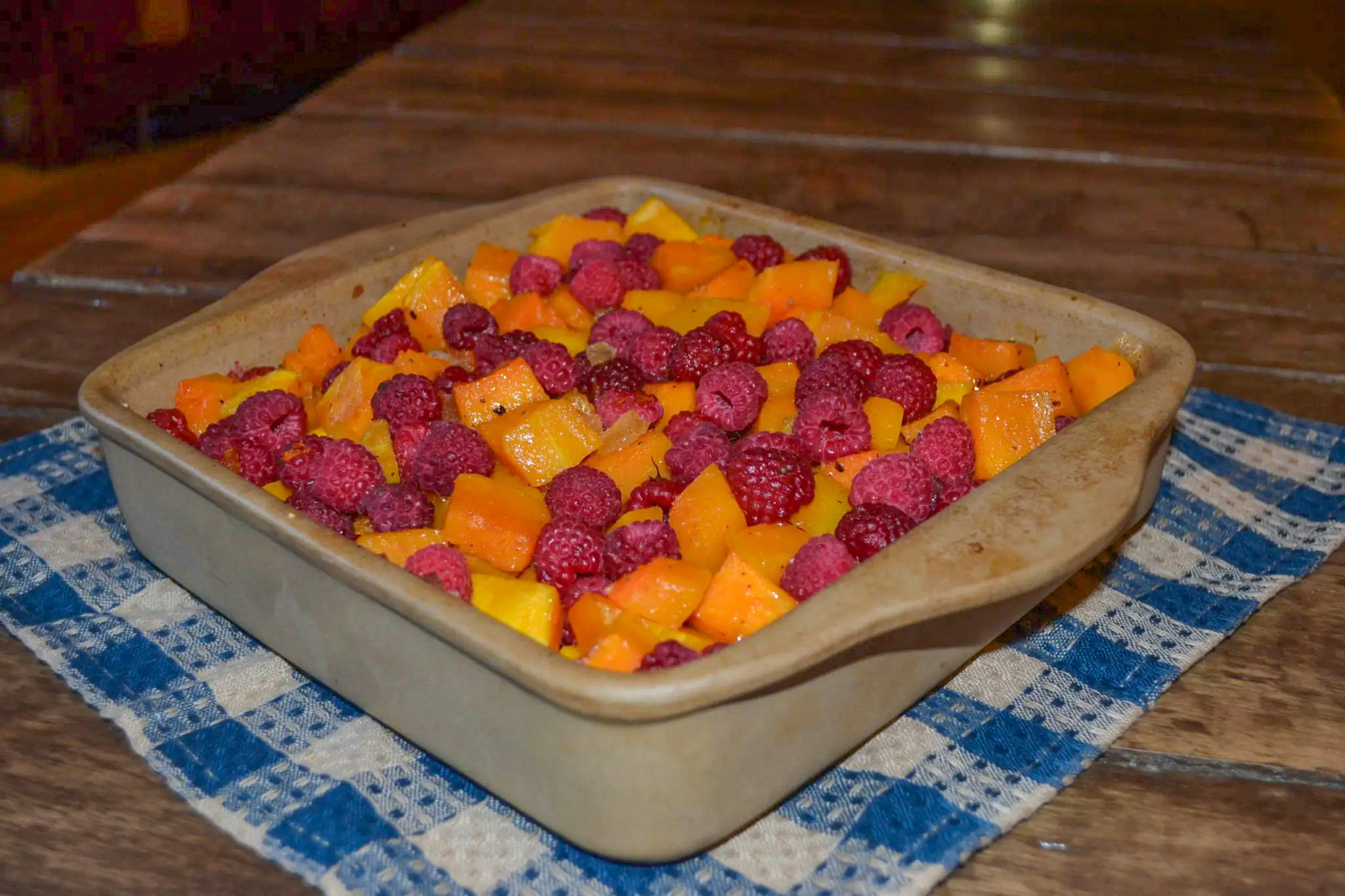 Roasted Butternut Squash and Raspberries - Heeman's